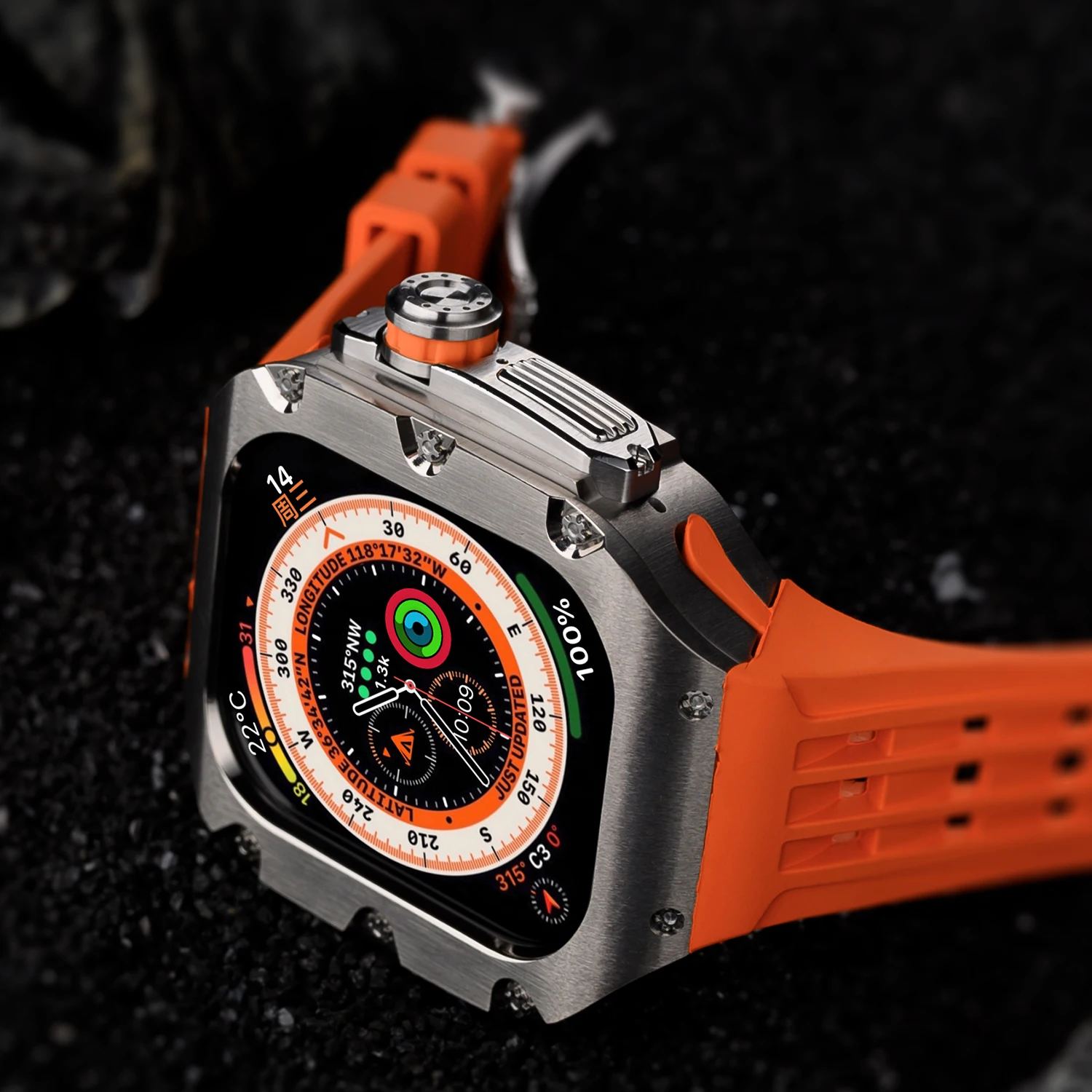 Custom 8 9 Iwatch Case Titanium Alloy DIY Mod Kit for Apple Watch 49mm