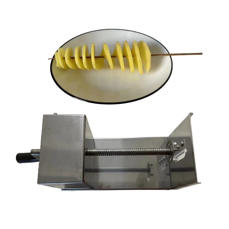 Manual Type Potato Rotary Chips Spiral Frying Machine Crisps Twister ...