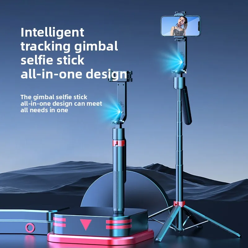 2025 AI Face Tracking 360° Rotation Handheld Selfie Stick 1.8 Meter ...