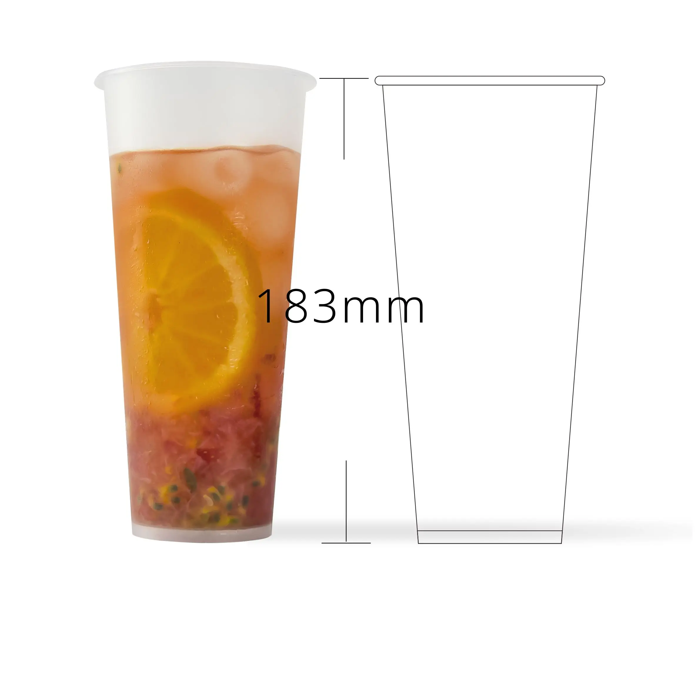 Iml Label Moulding Cups Fruit Juice Drink Cup With Lid 12 16 24oz Cold ...