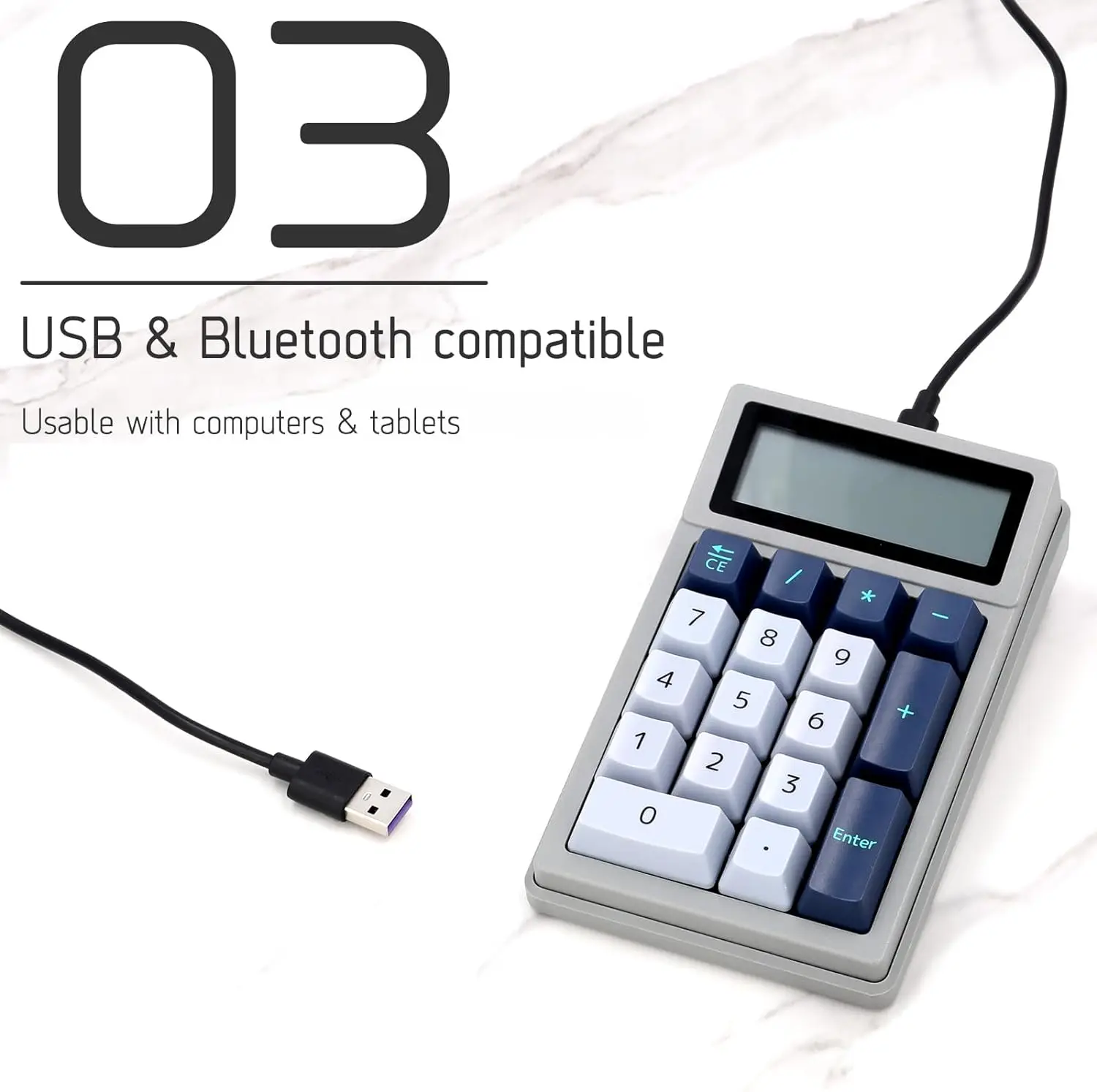 Denten Universal Numeric Mechanical Keyboard Calculator 17 Keys Mini ...