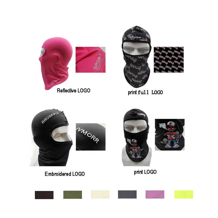 Unisex Custom Logo Full over Print Face Ski Mask