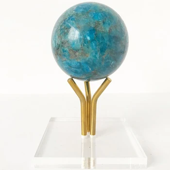 Clear Acrylic Fossil Display Stand With Gold Tone Posts Floating Geodes ...