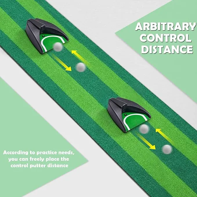 Portable Golf Putting Machine Easy Indoor/Outdoor Practice with AA ...