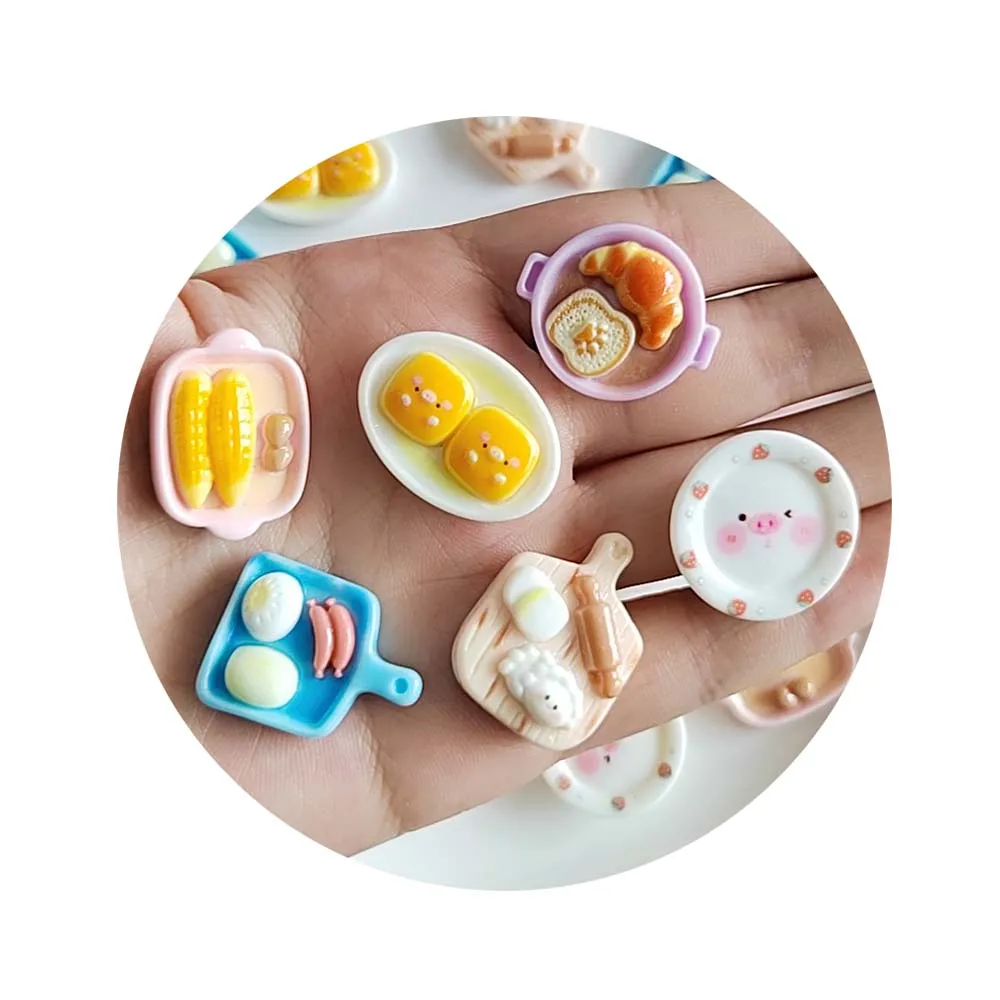 Resin Mini Dim Sum Platter DIY Miniature Landscape Fairy Garden Decors ...