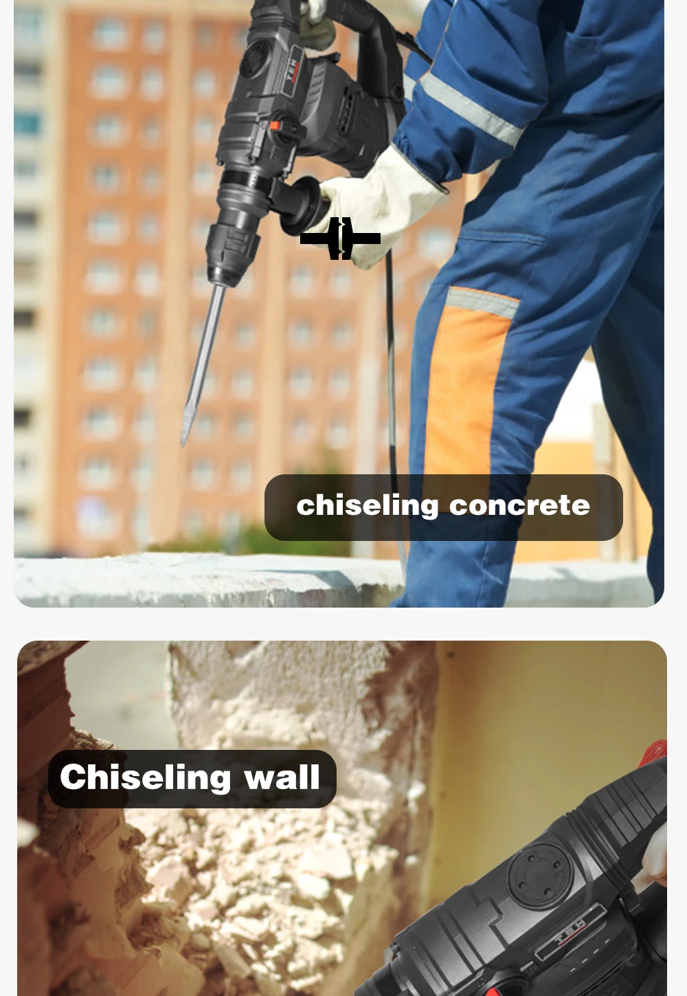 Teh 1500w 32mm Heavy Duty Rotary Hammer Drill Electric Drilling Hammer ...