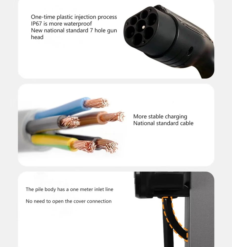 Three-phase 16a 32a 7kw Ev Charging Pile Ip55 Home New Electric Vehicle ...