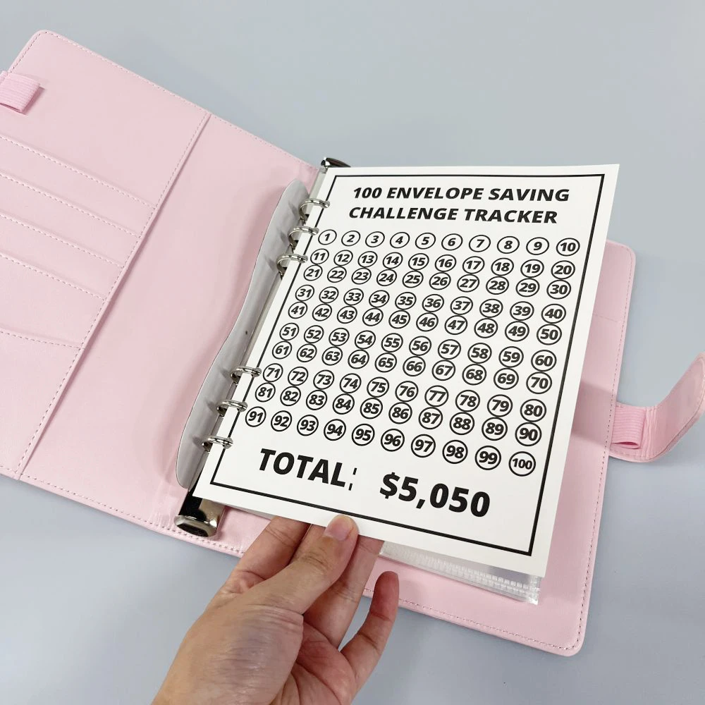 Reusable 100 Envelope Challenge Binder Notebook Envelope Savings ...