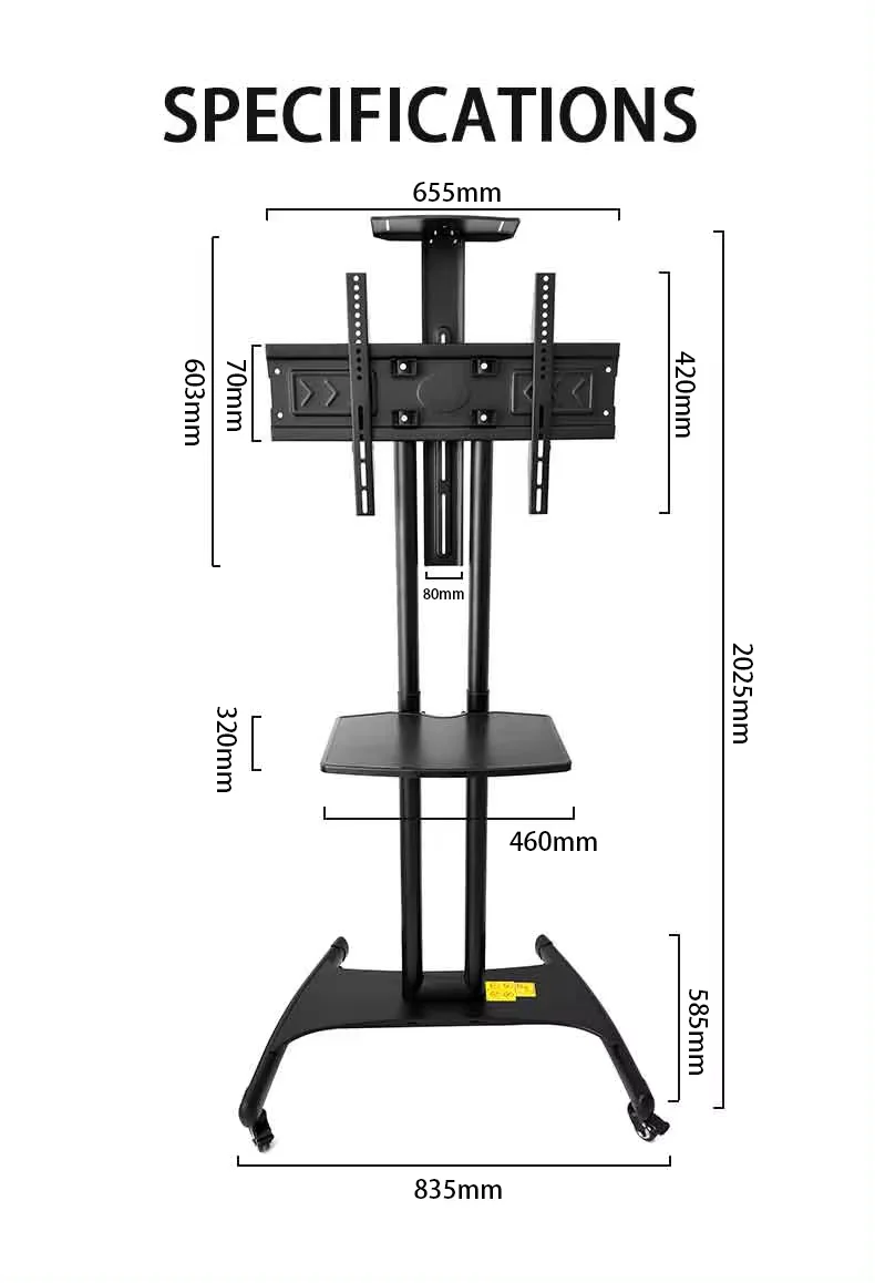 Mobile Motorized Tv Lift Floor Stands Rolling Tv Carts For Flat Screen ...