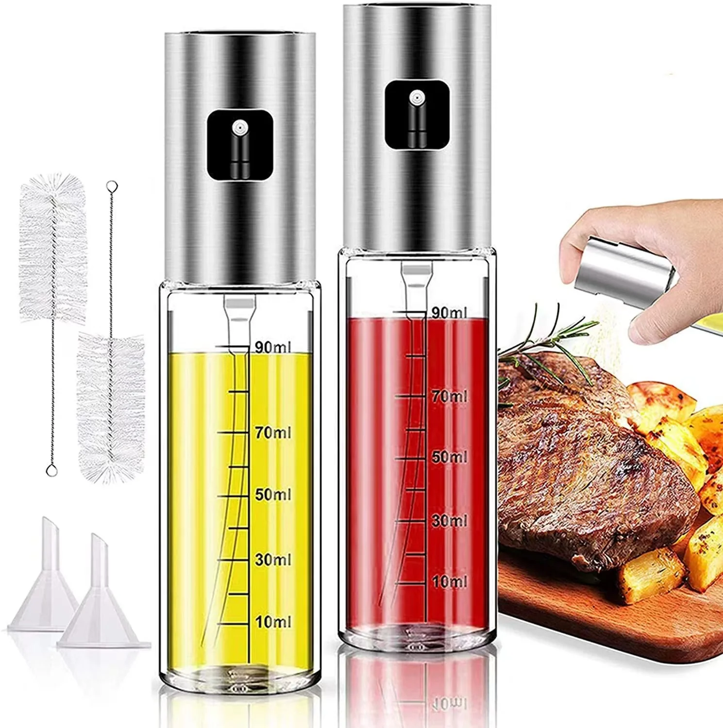 Stainless Steel Oil Sprayer Bottle - Perfect for Cooking