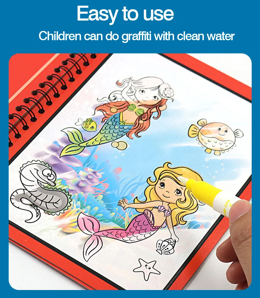 Colourful Magic Water Drawing Book - Fun & Creativity