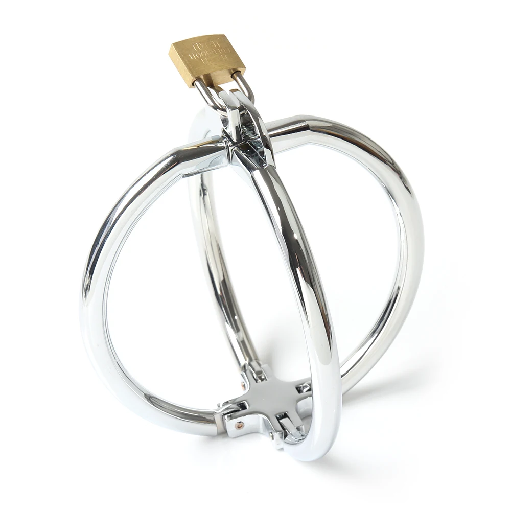 Metal Bondage Wrist Cross Handcuff Stainless Steel SM