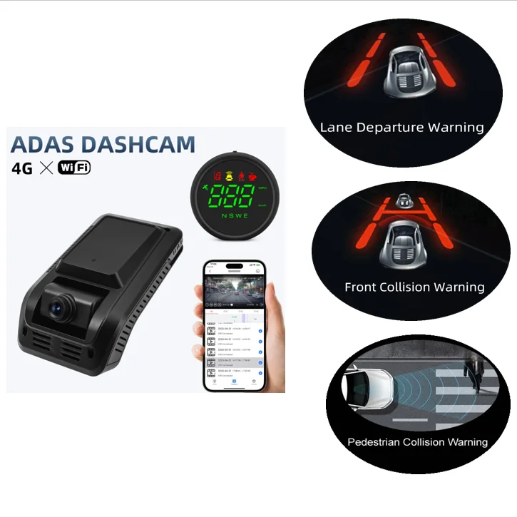 Tenet Dual Lens Dash Cam with HUD - ADAS & GPS Integration