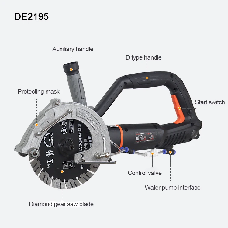 3600w Electric Cutter Handheld Slotting Grooving Machine Saw 195mm ...