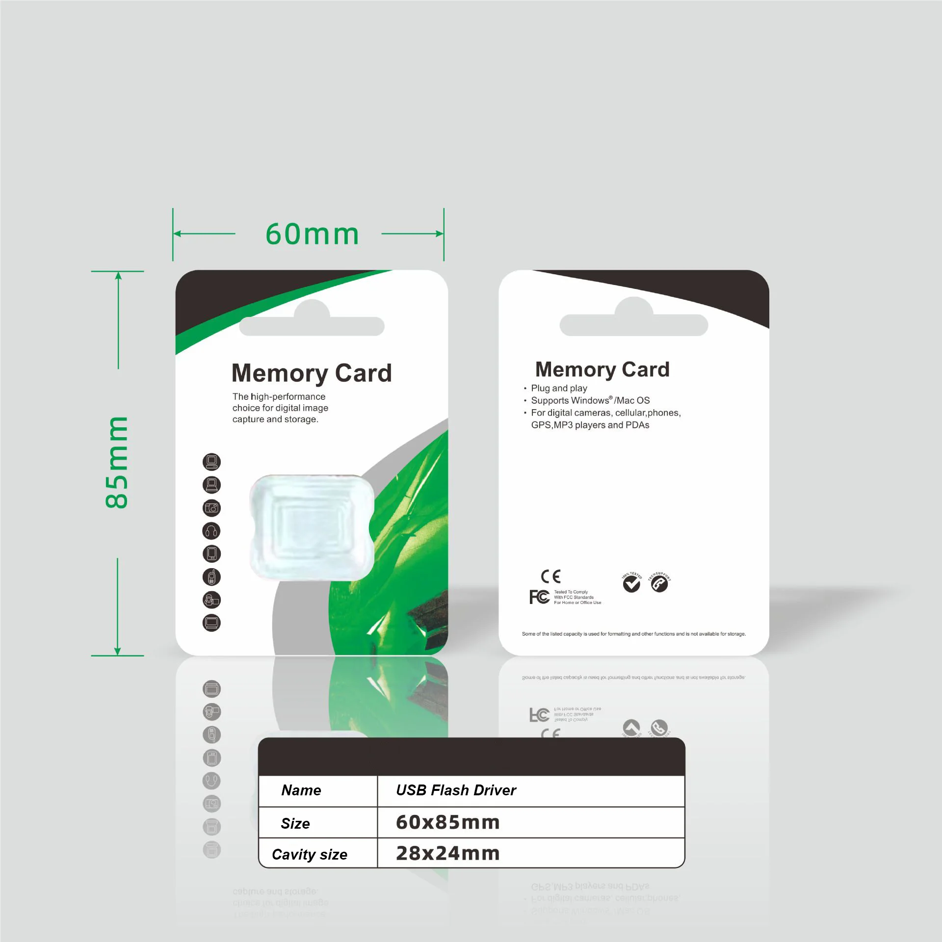 Custom Plastic PVC Heat Seal - Wholesale USB Flash Drive Blister Packaging