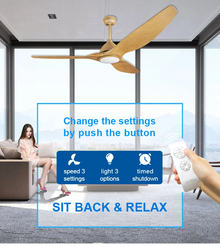 1stshine Ceiling Fan Custom Logo 220v 52 Inch Fashion Dimmable Led ...