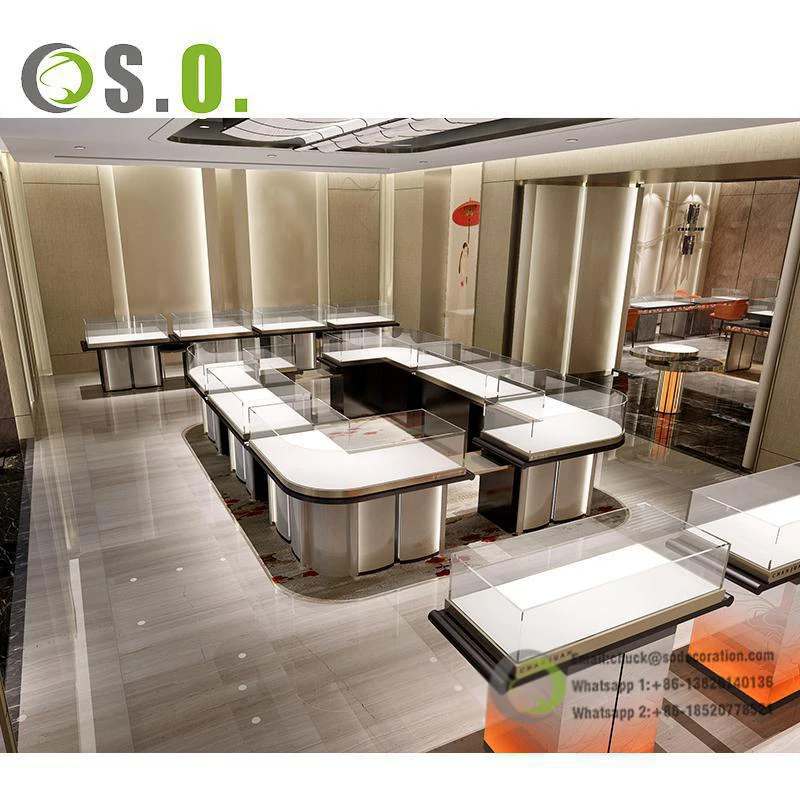 Model Custom Showroom Display Case Square Cabinet Jewelry Standard ...