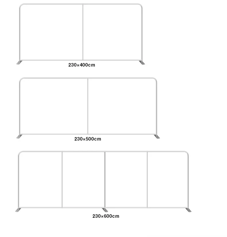 Custom Print Tension Fabric Curved Backdrop for Events