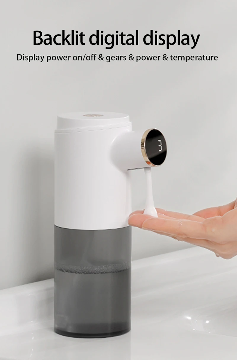 High Quality 300ml Led Power Temperature Display Electric Hand Wash ...