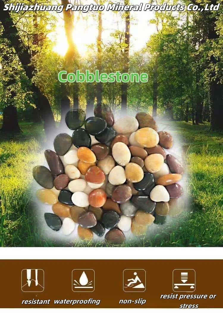 Natural Stone Polish River Rock Pebble Stone Mixed Colors for Outdoor ...