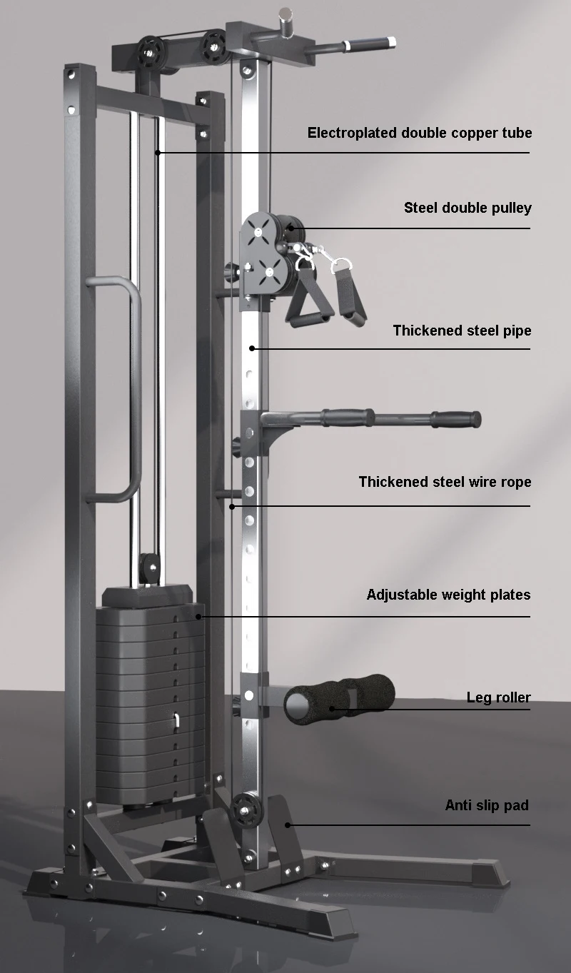 LADYGLOW Pin Loaded Lat Pulldown and Seated Row Machine Slective Weight ...