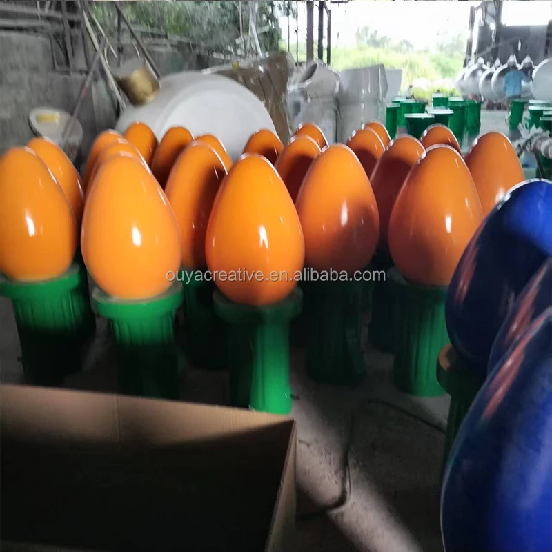 Giant LED Fiberglass Christmas Light Bulb Ornament for Outdoor ...