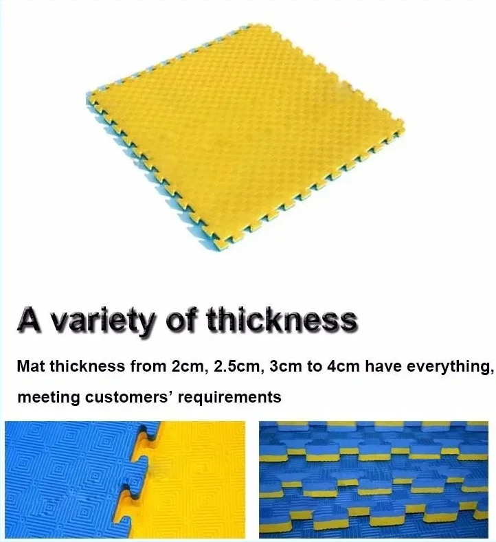 Durable Tatami Puzzle Eva Octagon Taekwondo Mat - Plum, Blue