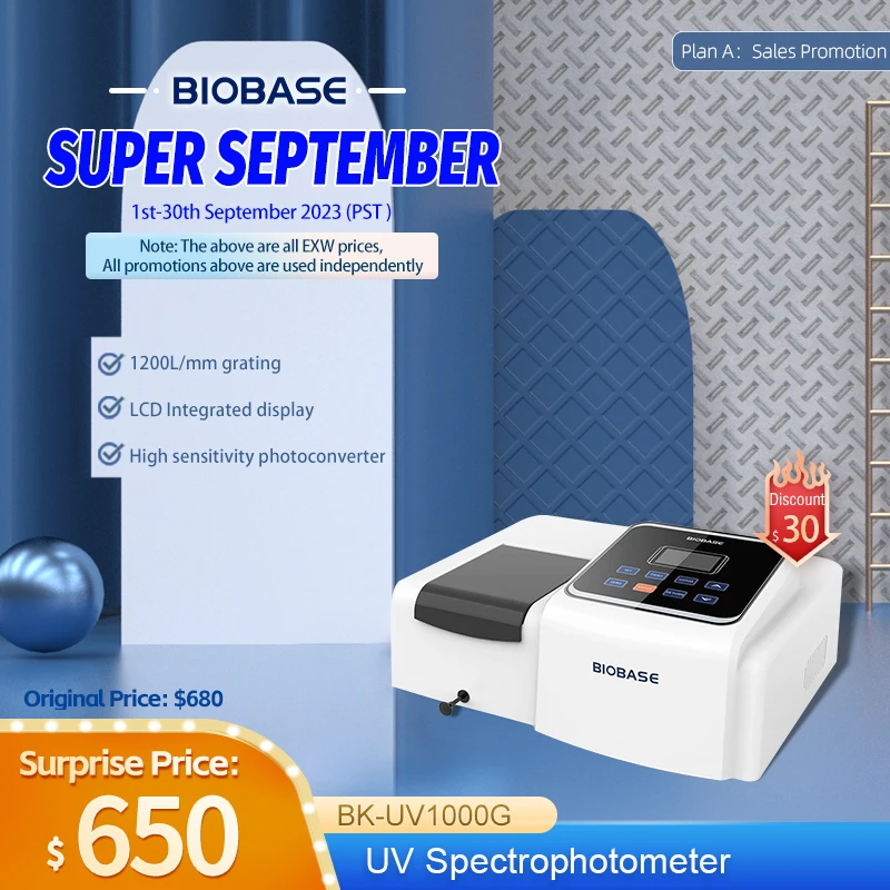 Biobase Uv Spectrometer Bk-uv1000g Single Beam Portable Spectrophotometer - Buy Uv/vis ...