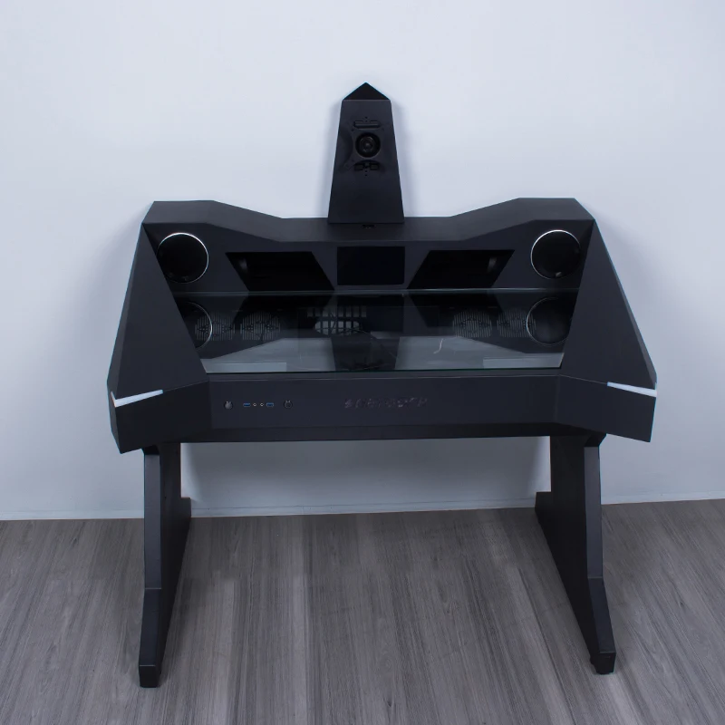 New Computer case built-in transparent large case integrated table high ...