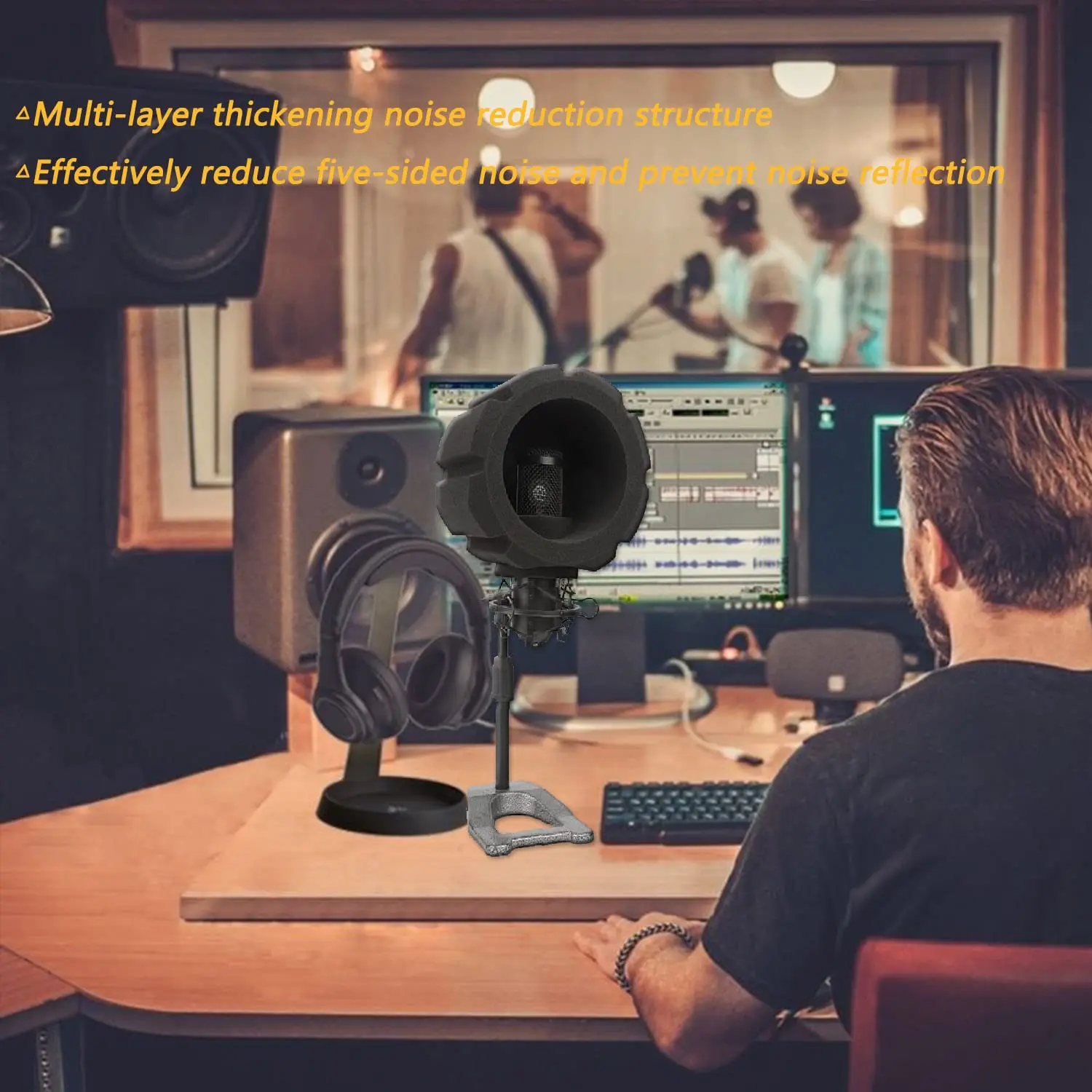Professional Condenser Microphone Studio Screen Acoustic Filter ...