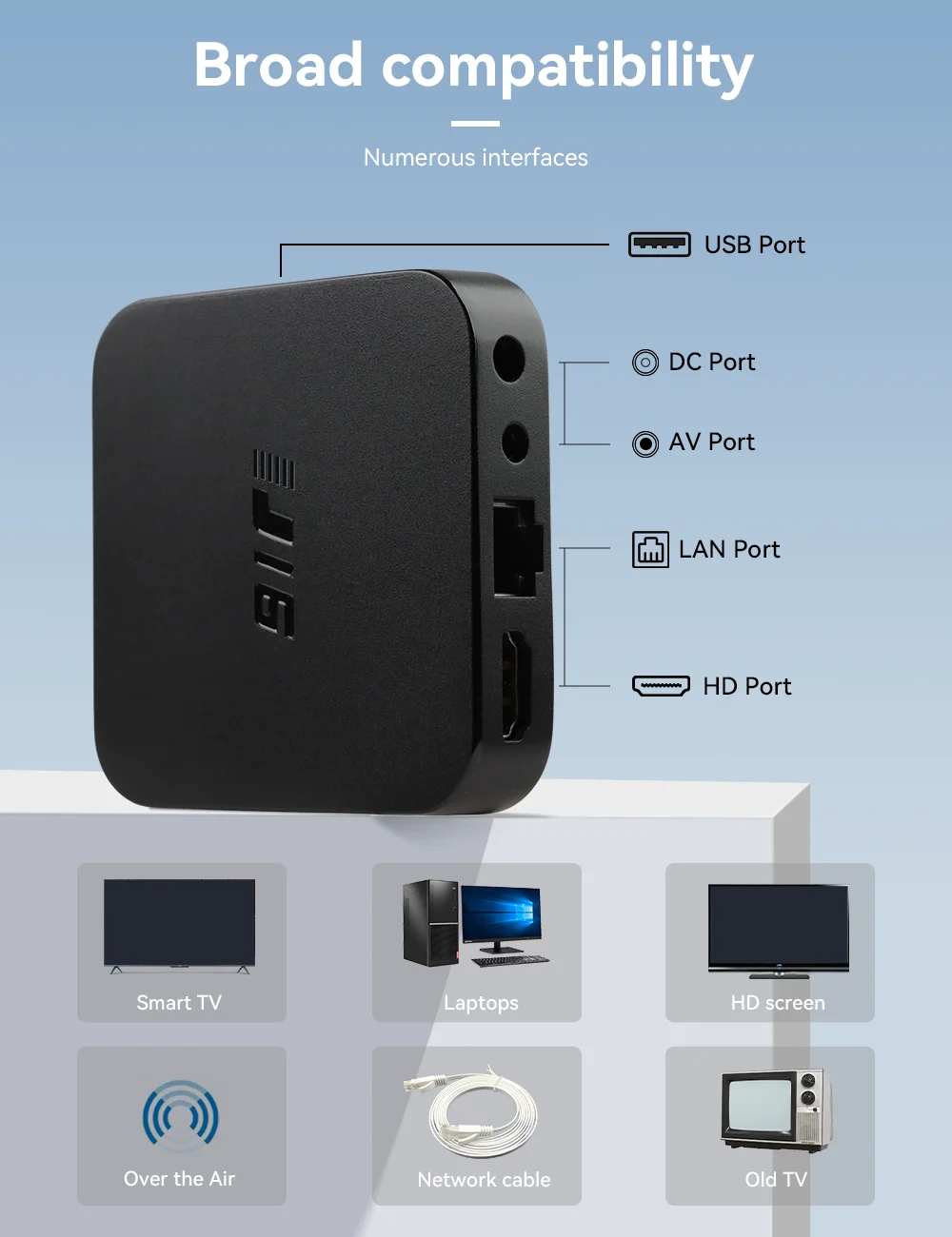 Best Android TV Box 4K 8K HDR Smart OTT TV Box Allwinner H313