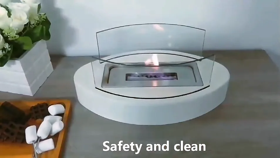New Bioethanol Alcohol Table Fireplace Portable Stainless Steel ...