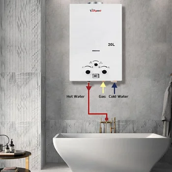 Gas Geyser 20l Shower Heaters Natural Tankelss Residential Gas Water ...
