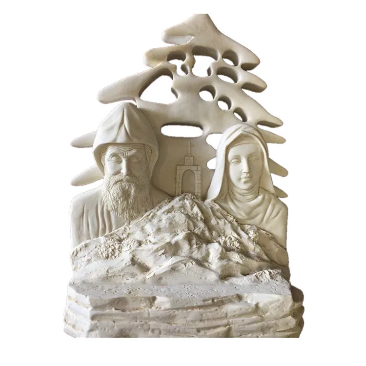 Saint Charbel & Saint Rafca Resin Statues for Baptism