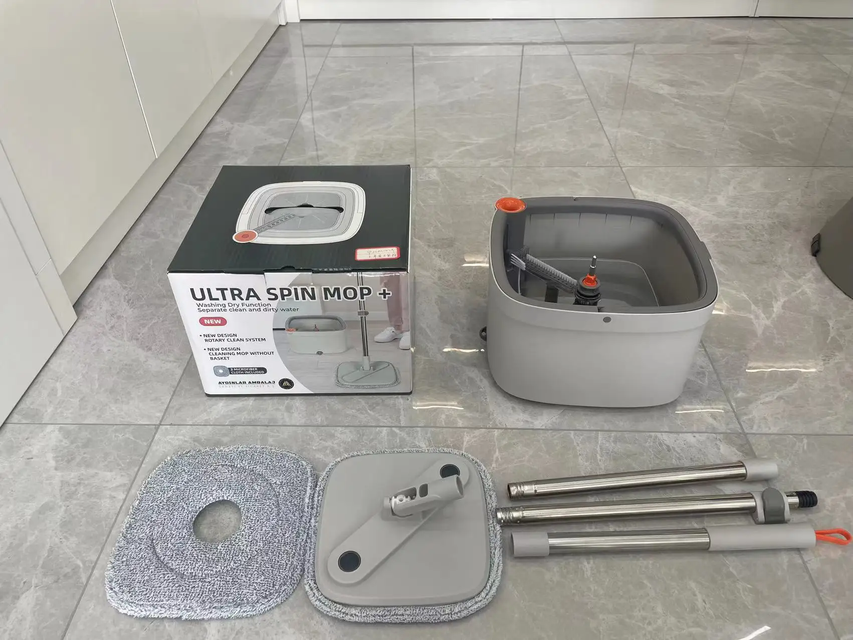 Dirty & Clean Water Separated Spin 360 Single Bucket Mop Set - Buy 360 Spin Mop,Single Bucket ...