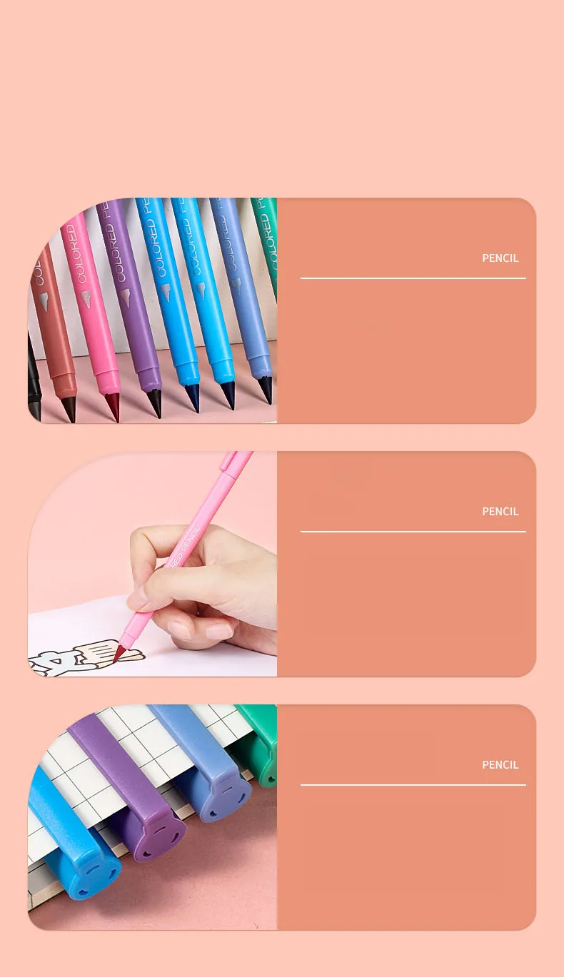 Kids Drawing Eternal Pen Multicolor Inkless Pencil Everlasting ...