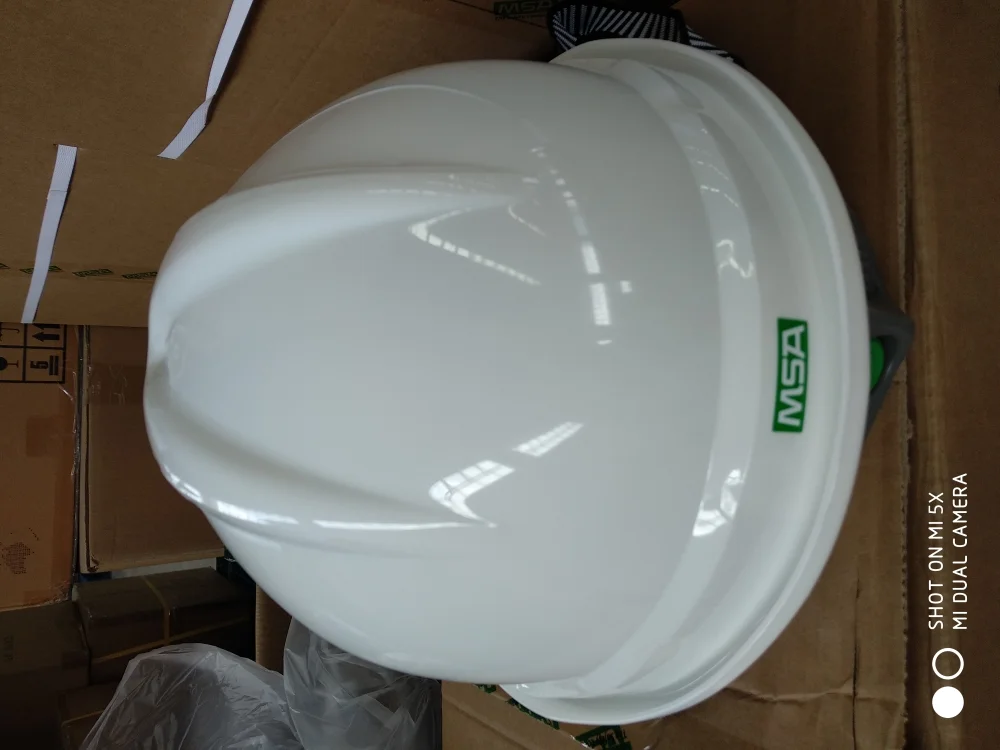 MSA V-Gard Safety Helmet - Durable, Adjustable & Comfortable