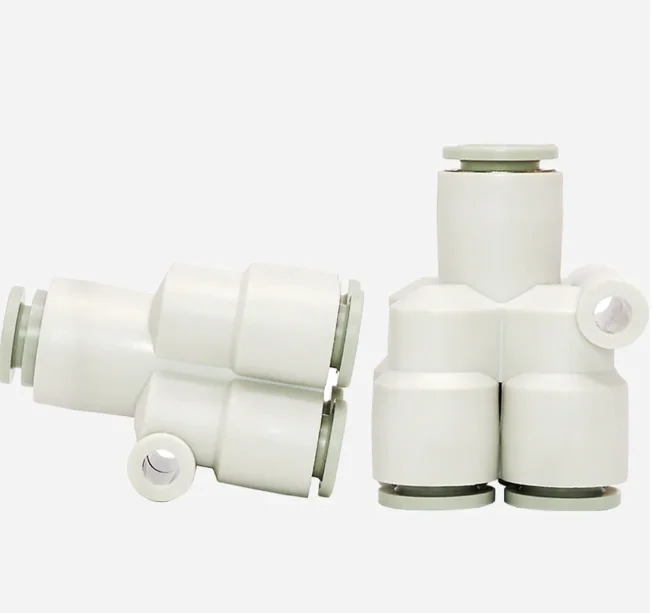 Kq2ud White Pneumatic Quick Connector Y-type Five Way Reducer One In Four Out Air Pipe Pu Hose ...