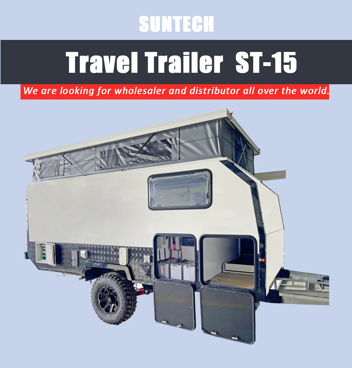 Caravan Pop Top Corner Steady Caravan With Box Aluminium Frame Inside ...