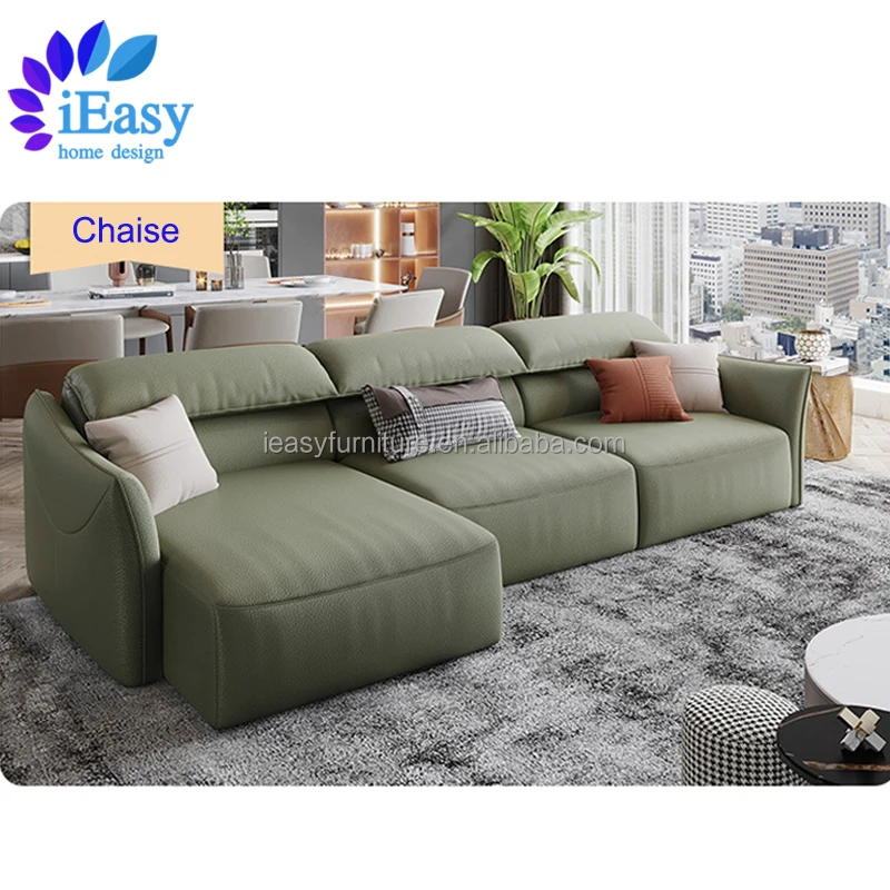 Italian Genuine Leather Electric Sofa Bed - Modern & Convertible