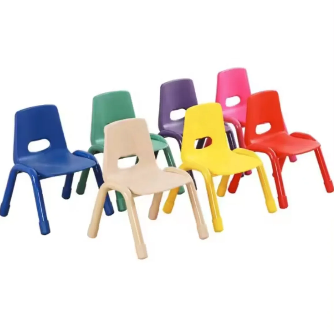 High Quality Preschool Kids Stackable Chair with Iron Leg Durable ...
