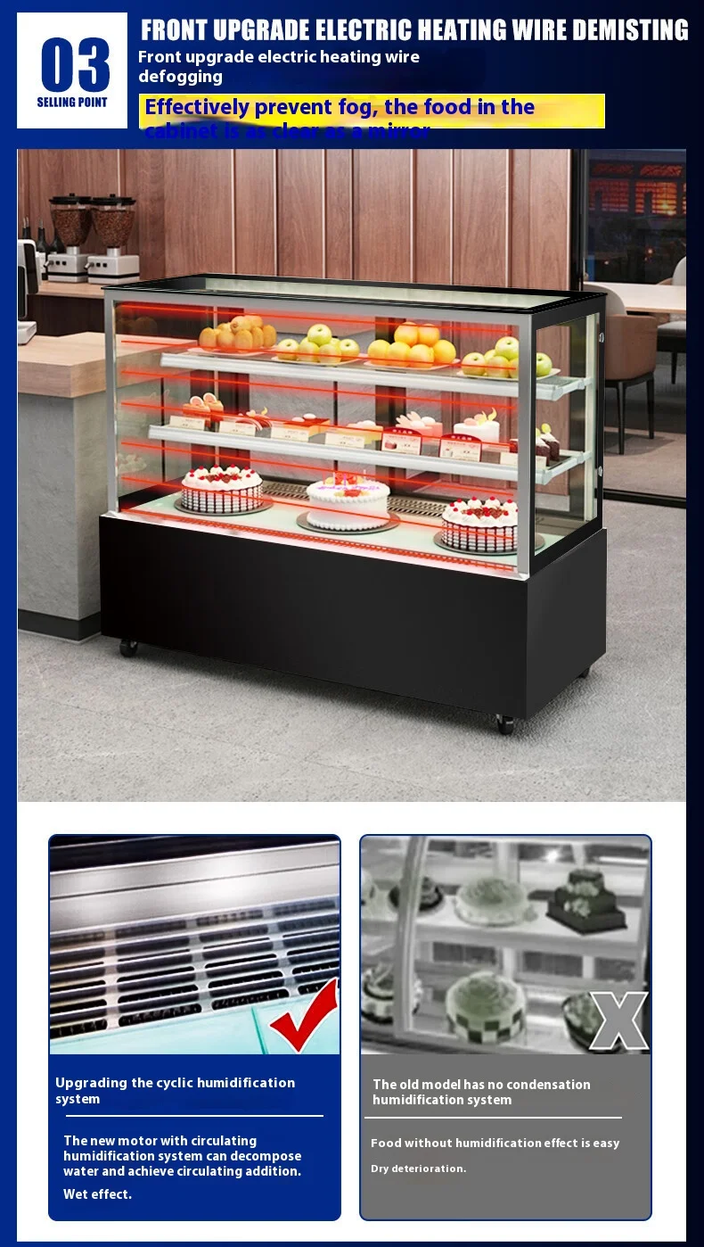 Bakery Pastry Chiller - Mini Chocolate Cake Display Fridge