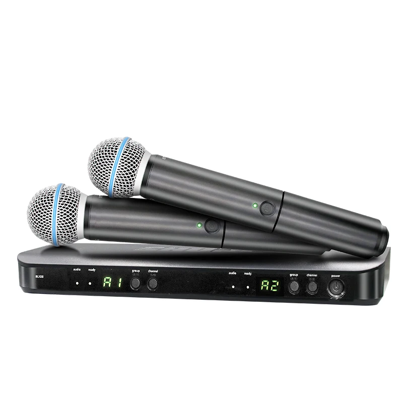 Professional Dual-vocal Moving Circle Microphone System Two Sm58a ...