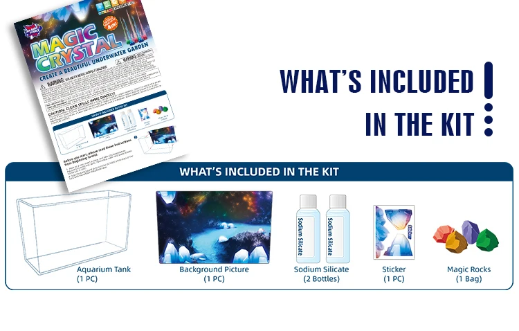 Discovery Kids Crystal Aquarium Includes Growing Magic Rocks Aquarium ...