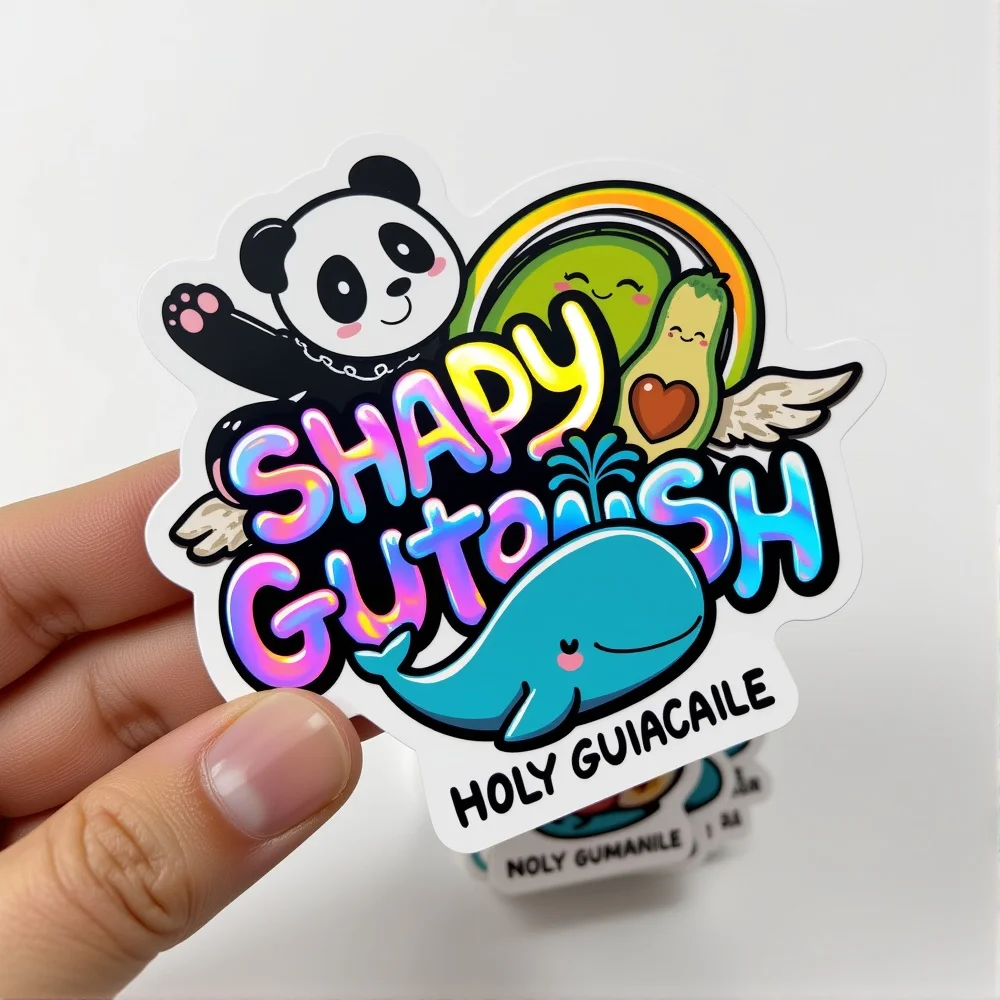 Custom Die Cut Vinyl Sticker Sheets - Holographic Labels