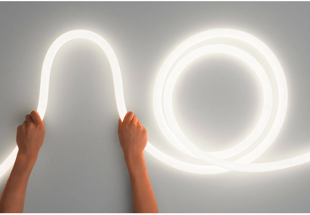 360-degree Neon Led Linear Pendant Light 3000k 4000k 6000k Red Green ...