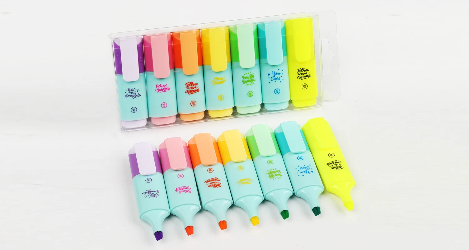Mini Pastel Color Cute Gift Highlighter Marker Set