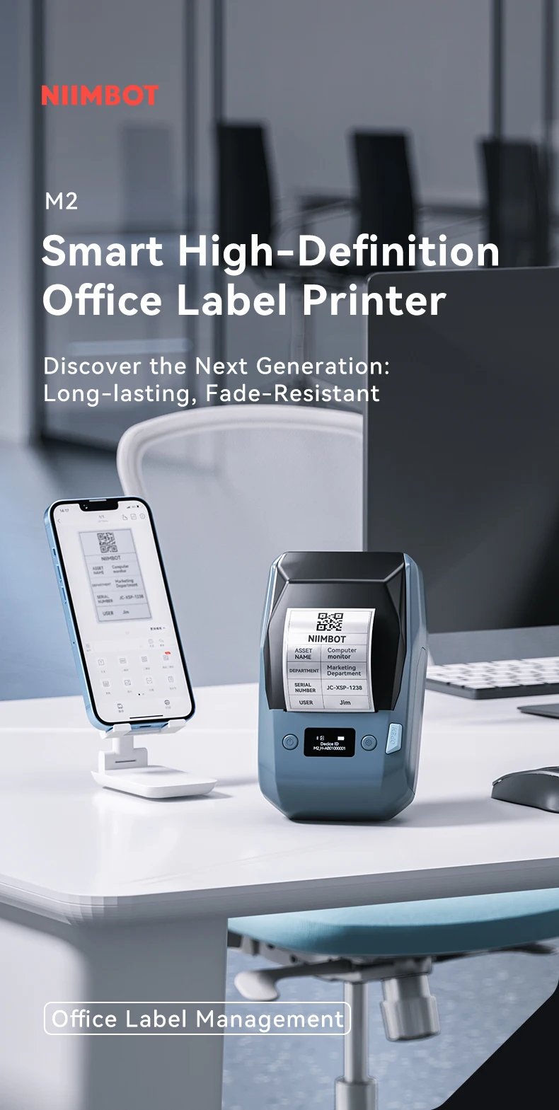 Niimbot M2 Smart Mini Portable Multi-function Sticker Thermal Transfer ...
