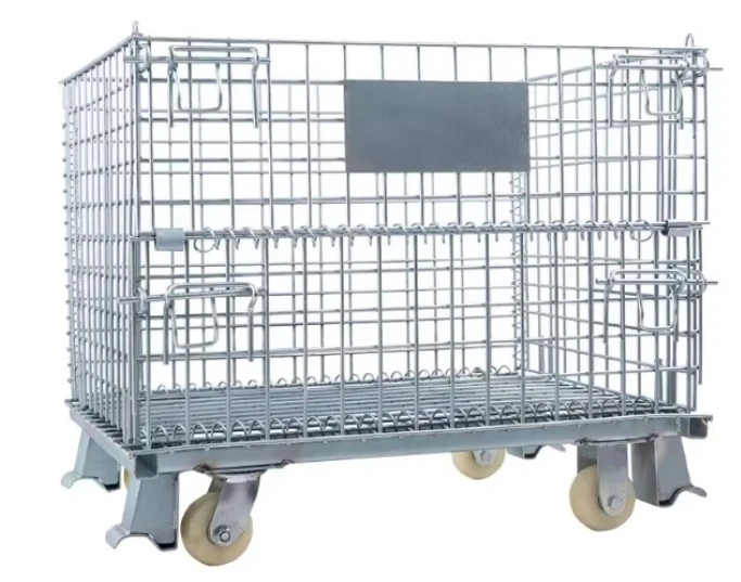 Galvanised Steel Wire Mesh Pallet Box Bins Crates Stackable and Welded ...