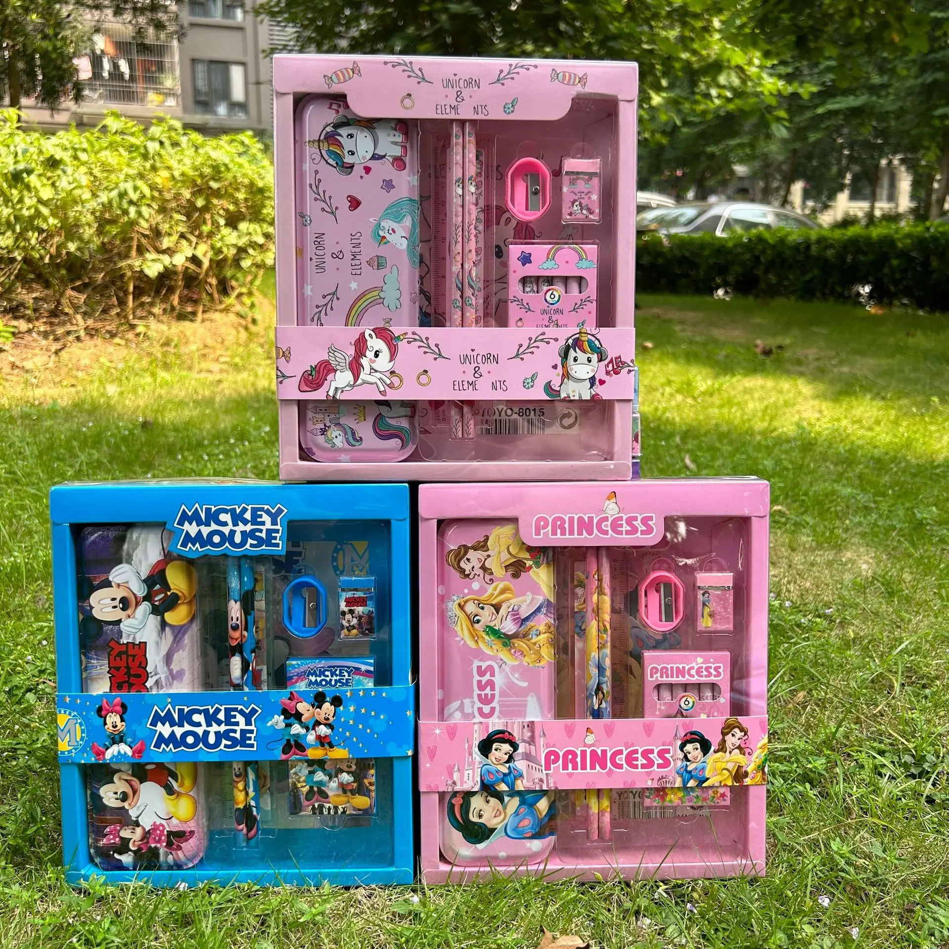 Cute Eraser Pencil Box Stationery Kit for Kids' Birthdays